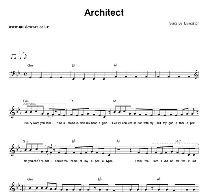 Livingston Architect 악보