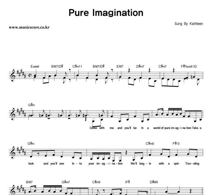 Kathleen Pure Imagination 악보